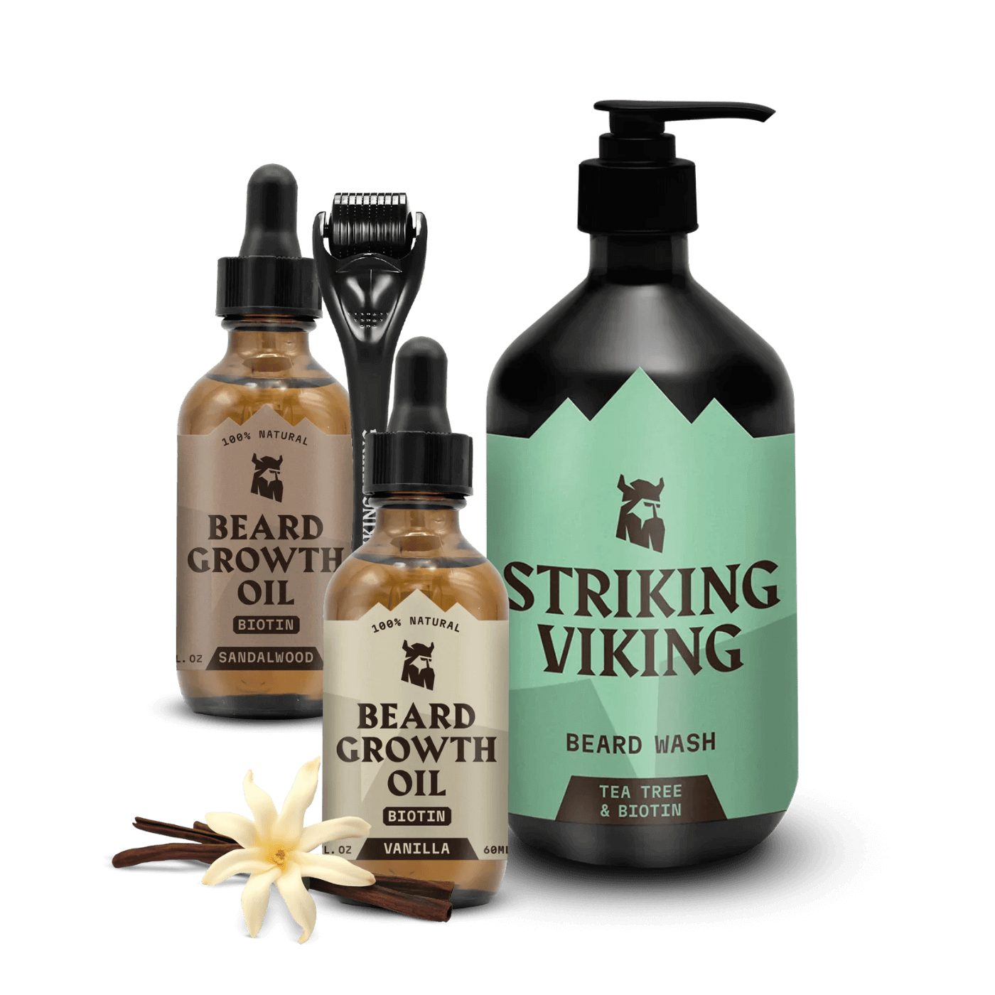 Beard Growth Power Kit – Fuller, Thicker Beard – Striking Viking